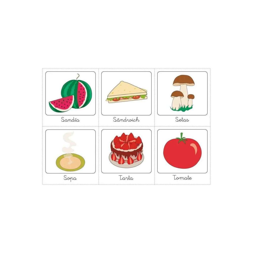 Cuaderno de vocabulario visual: Alimentos - Neuroaprendizaje Infantil